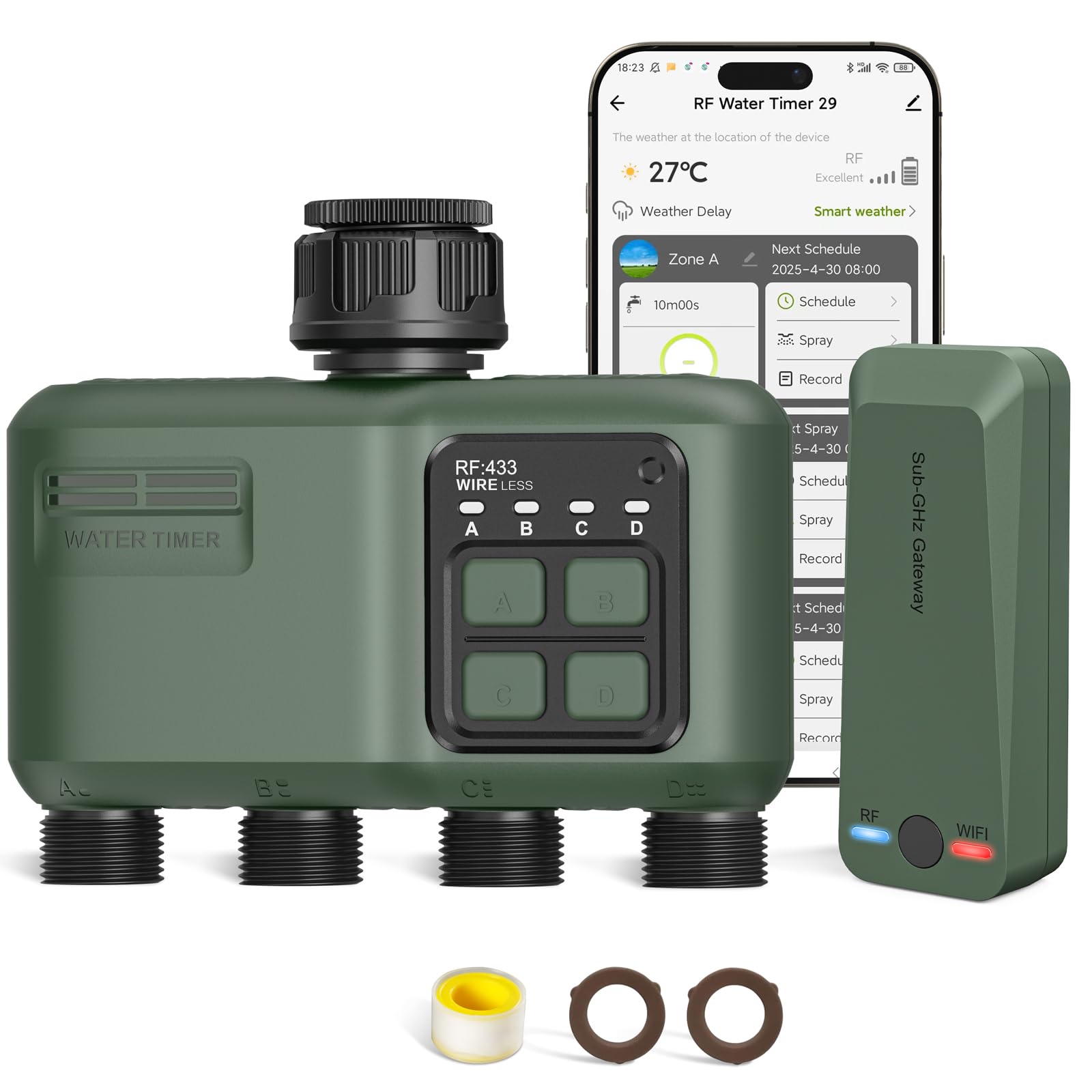 Shrivee WiFi Water Timer 2 Zone